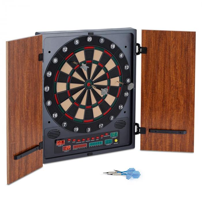 oneConcept Dartmaster 180 elektronisch dartbord - bruin