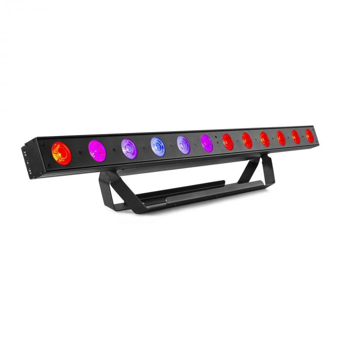 Beamz Professional LCB155 Barre d'éclairage LED 12 LEDs 12W 6-en-1 - noir