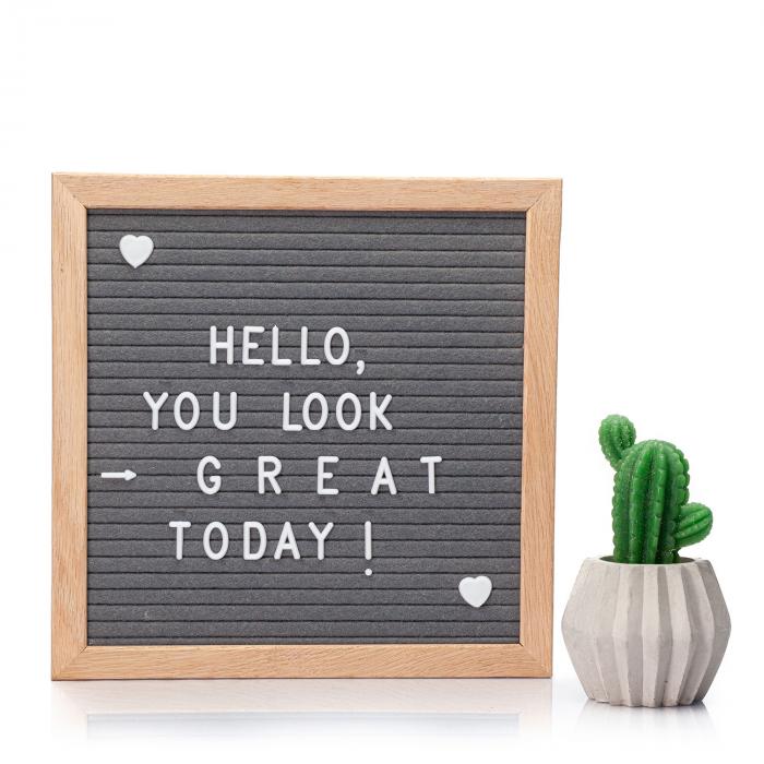 Tablero de letras 25 x 25 cm 340 letras y símbolos dispositivo para colgar