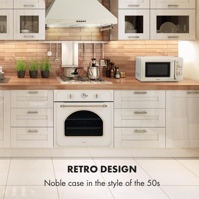 Cream Retro Style Microwave - cristina-ezvagyoken