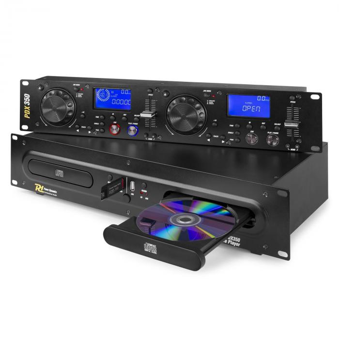 Power Dynamics PDX350 doppio lettore controller DJ CD/USB CD/USB/MP3 nero